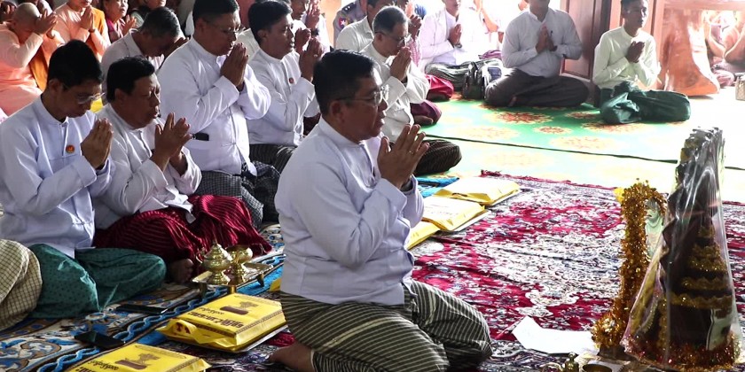 Religious Ceremony in Mon State: Robe Offering and Abhidhamma Chanting ...
