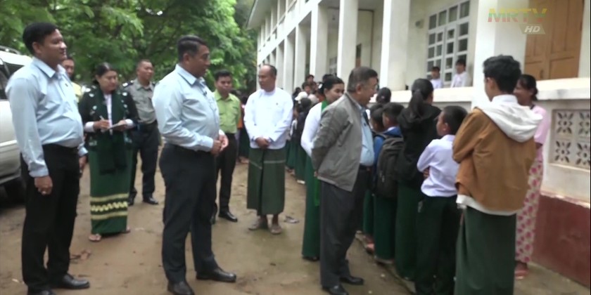 Academic Visit: MOE Union Minister visits schools and college | Myanmar ...