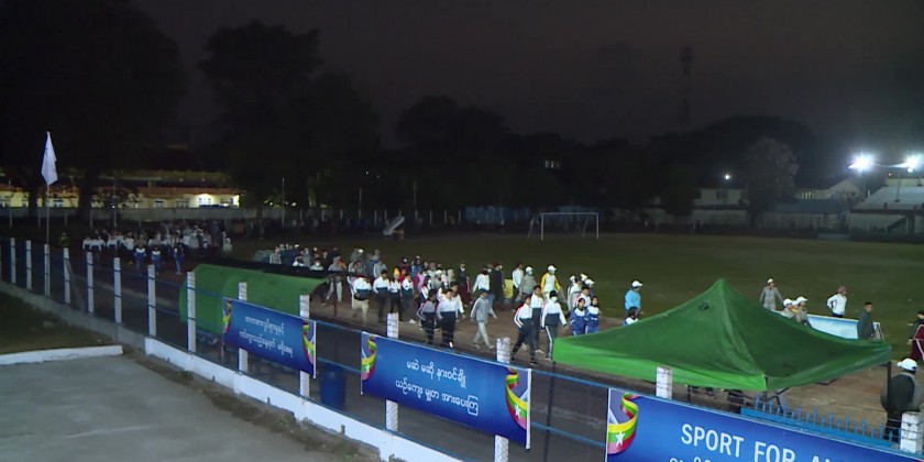 Fourth week of mass walk: Fourth week mass walk taken in Myitkyina ...