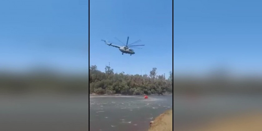IAF launched a firefighting effort with Mi-17 V5 helicopter | Myanmar ...