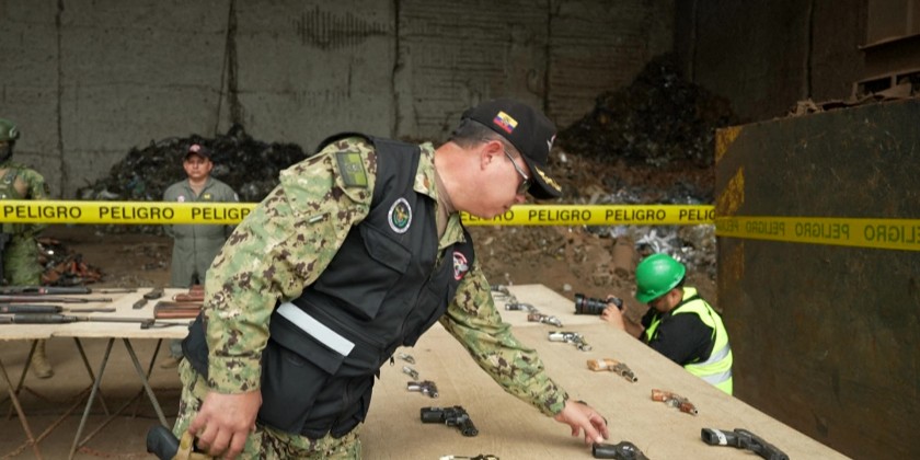 Ecuador armed forces destroy seized weapons in Guayaquil | Myanmar ...