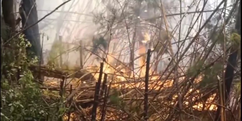 IAF launched a firefighting effort with Mi-17 V5 helicopter | Myanmar ...
