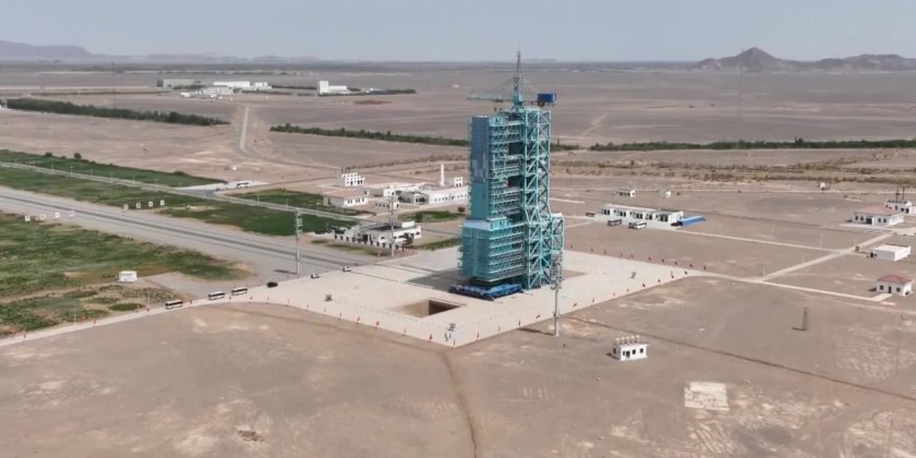 Jiuquan Satellite Launch Center in Gansu Province conducted a full ...