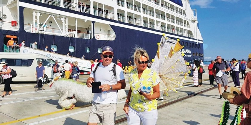 Azamara Quest: Cruise Carrying 649 Passengers & 402 Vessel Crew Docks ...