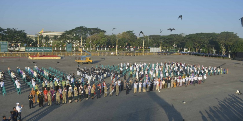 75th Anniversary: Yangon Region hoists and salutes the State Flag ...