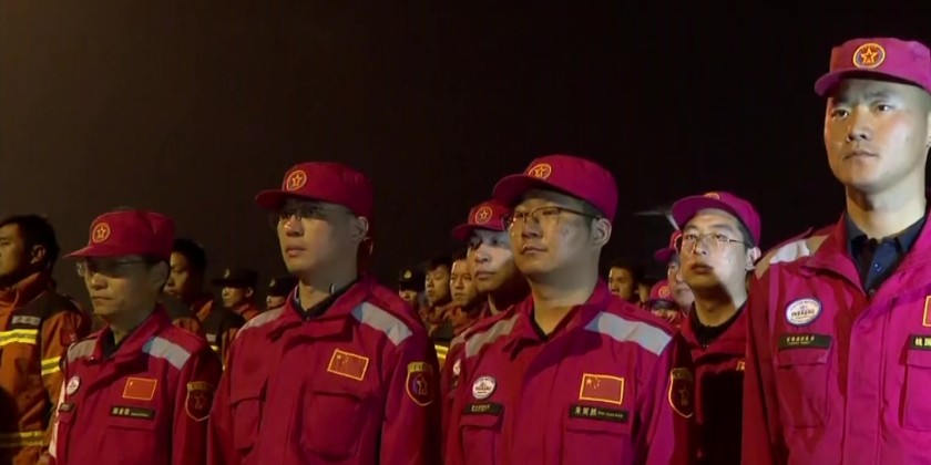 Being Bid Farewell: Chinese rescue team seen off by Vice Chair of NDMC ...