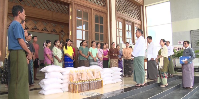 Provision for staff members: MoRAC UM provided cash, rice and cooking ...