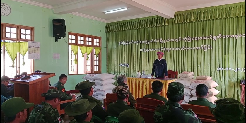 Aid Provision: Rice provided to security groups in Hsi Hseng Township ...