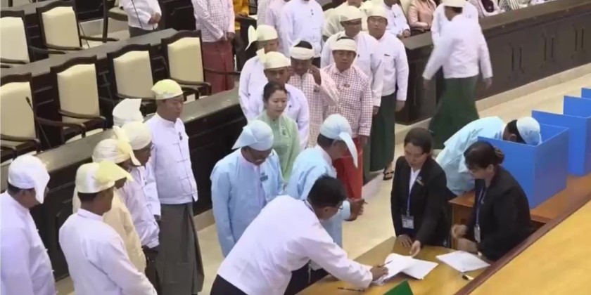Presidential Electoral College: 2nd Day meeting of Amyotha Hluttaw PEC ...