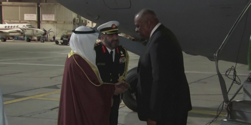 US Secretary of State Austin arrives in Bahrain as part of regional ...