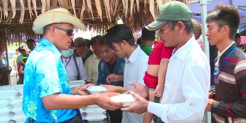 Charity Feast: Food and drinks donation at People’s Square in Yangon ...