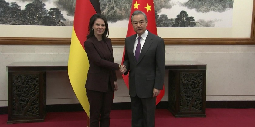 Wang Yi Meets German FM Baerbock in Beijing | Myanmar International TV