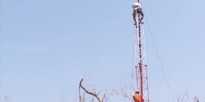 Efforts for rehabilitation : The repairing of telecom posts competed 99 ...