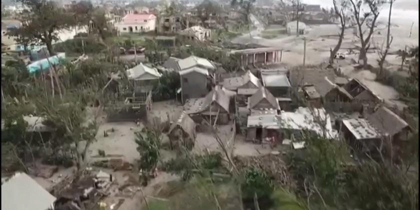 Drone footage of aftermath of Madagascar cyclone | Myanmar International TV