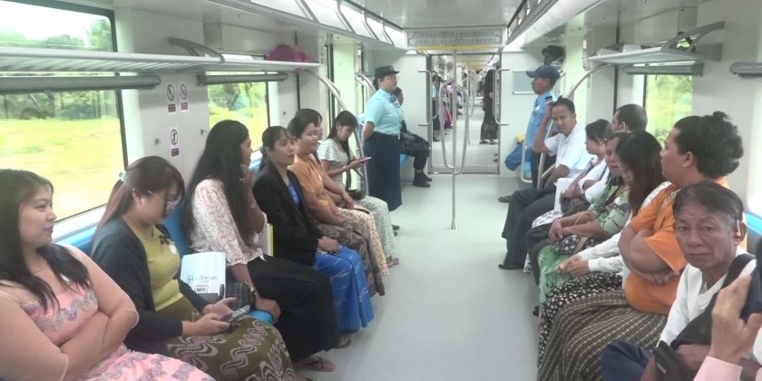 Launching of DEMU train: YGN CM opened the Yangon-Bago new train route ...