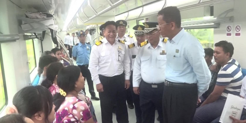 Launching of DEMU train: YGN CM opened the Yangon-Bago new train route ...