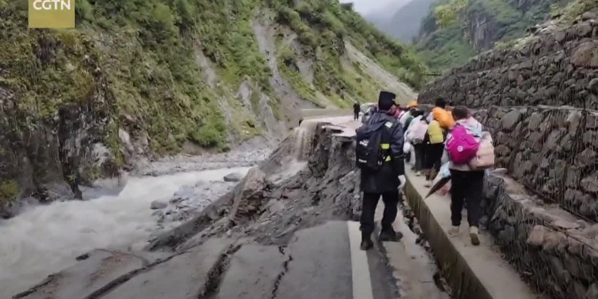 Evacuation efforts underway amid heavy floods in Xizang | Myanmar ...