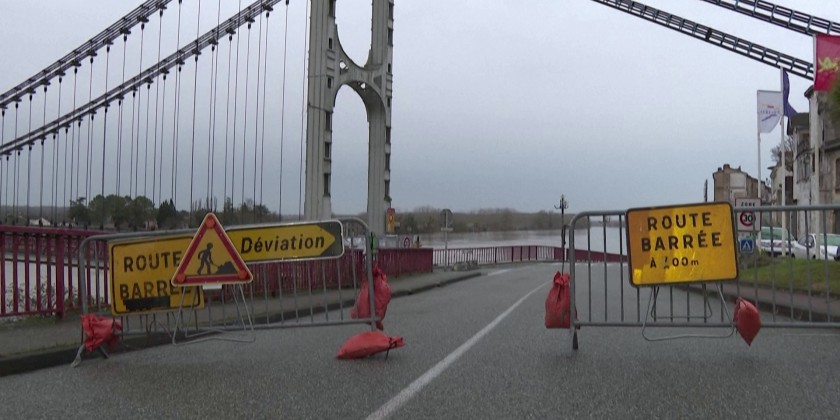 Garonne river flood by Storm Nils continues in France | Myanmar ...