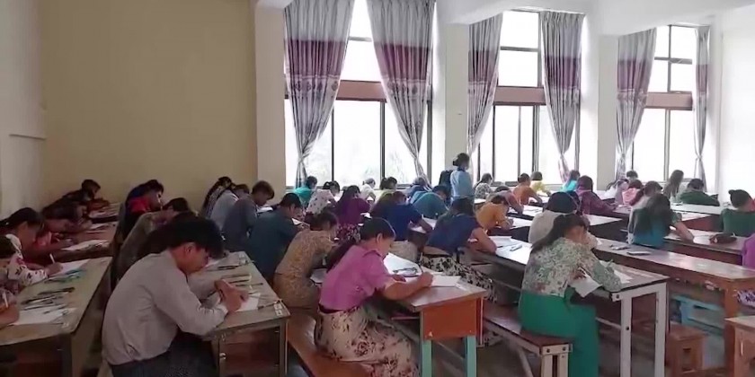 Fourth day of matriculation Exam: MoE Union Minister inspects exam ...
