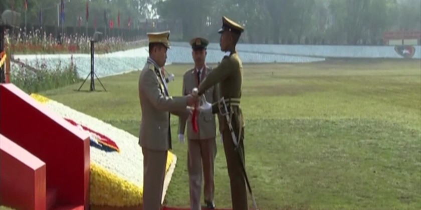 Graduation Parade: 126th Intake of Officer Training School (Ba Htoo ...