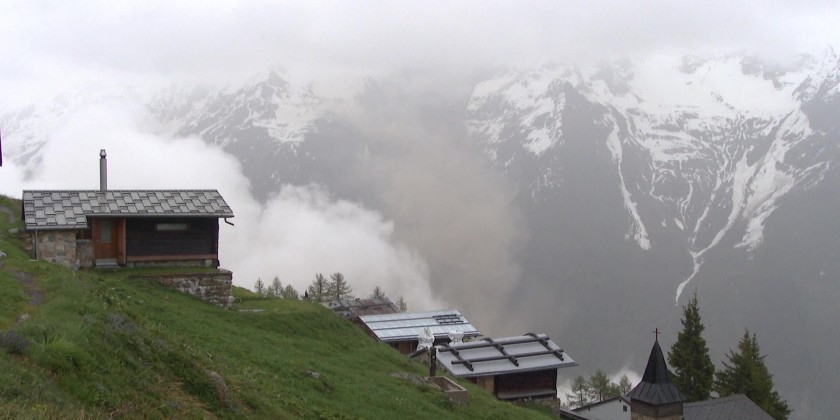 Glacier collapse occurs at the Birch Glacier above Blatten, Switzerland ...