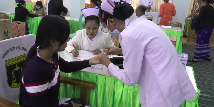 Health awareness talk: A health awareness talk held in SCU in Nay Pyi ...