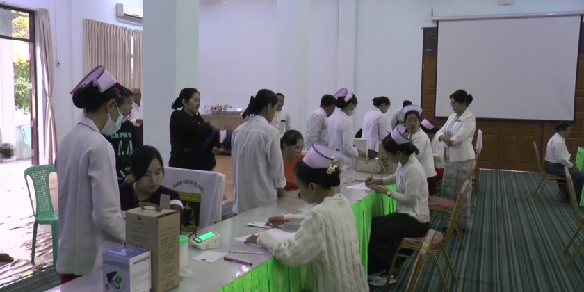 Health awareness talk: A health awareness talk held in SCU in Nay Pyi ...