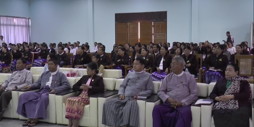 Health awareness talk: A health awareness talk held in SCU in Nay Pyi ...