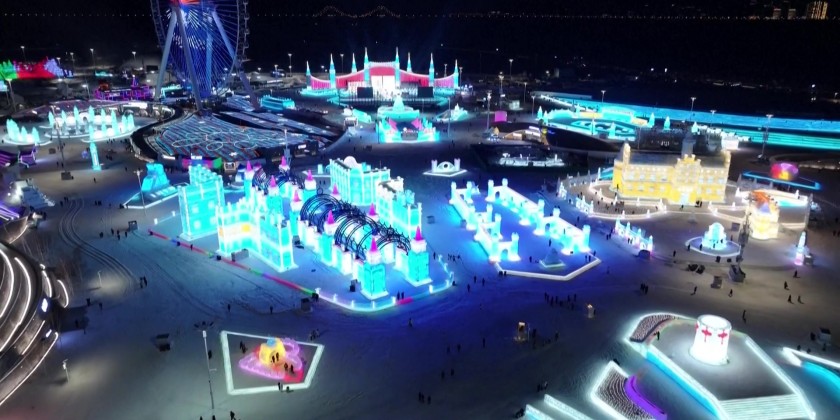 Stunning ice sculptures shine at world’s largest ice and snow theme ...