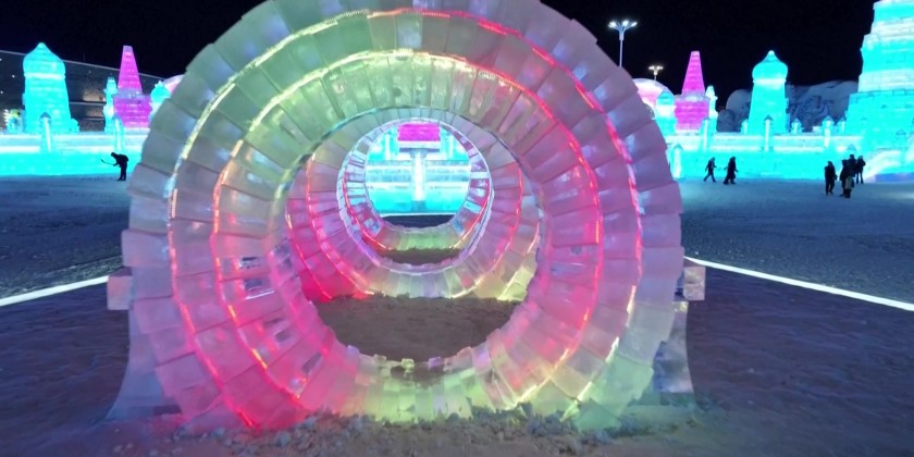 Stunning ice sculptures shine at world’s largest ice and snow theme ...