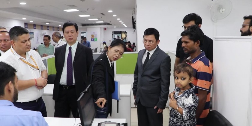 Immigration & Population: Union Minister visits Aadhaar Center in New ...