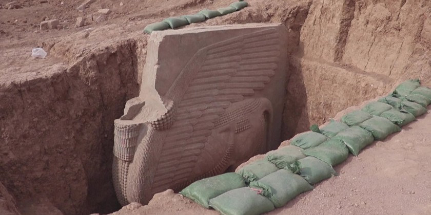 Iraq dig unearths 2,700-year-old winged sculpture largely intact ...