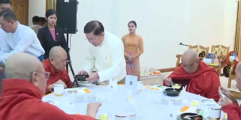 Kathina Robe Offering: Ceremony held at Maravijaya Monastery in Nay Pyi ...