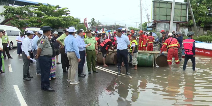 Inspection of flood relief camps: Kachin State CM inspected flood ...