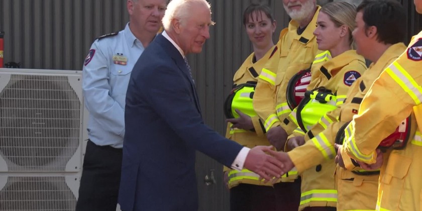 King Charles visits Australian Bushfire Research Facility | Myanmar ...