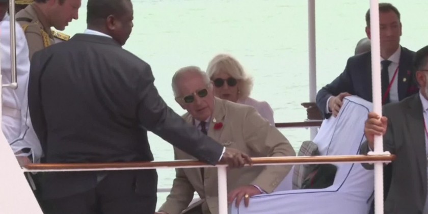 King Charles III and Queen Camilla visit Mtongwe Naval Base in Mombasa ...