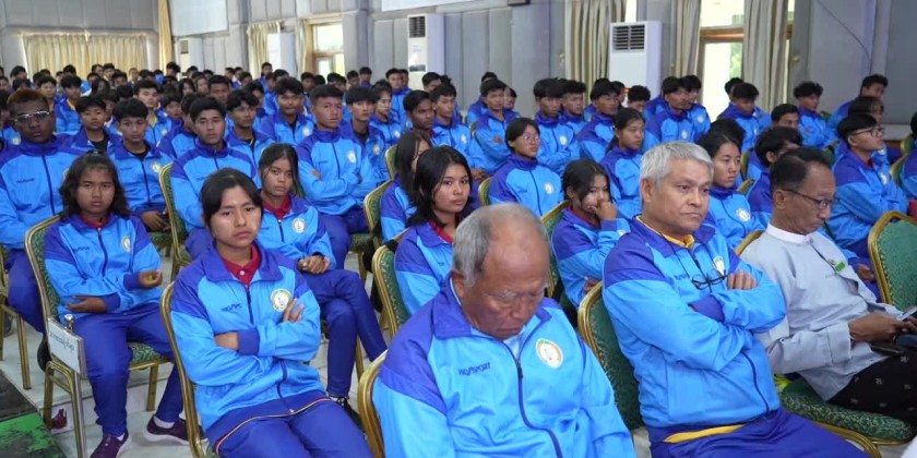 Support for Sports: Victory Flag presented to the Magway Region Sports ...