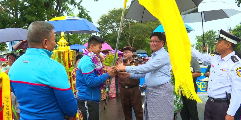 Celebrating Victory: Honoring winning weightlifters in Magwe Region ...