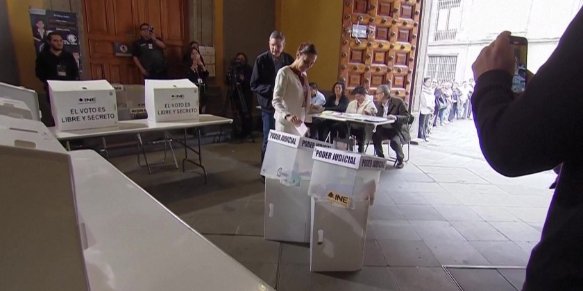 Mexico President votes in world-first Mexican elections for all judges ...