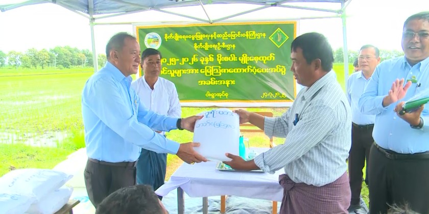 Fiend Inspection Tour: MoALI DM made a field inspection tour in Pyay ...