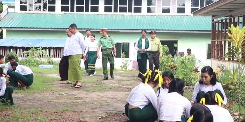 New academic year started: Mon State CM visited schools and encouraged ...