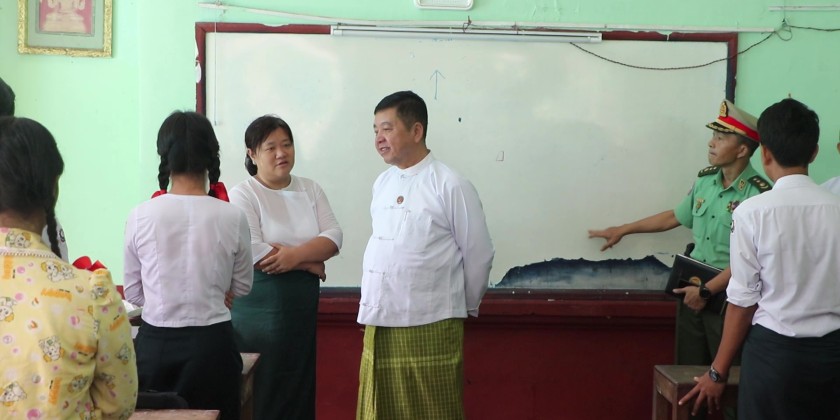 New academic year started: Mon State CM visited schools and encouraged ...