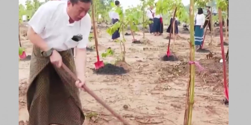Monsoon tree planting :Ceremony held at Hlawga National Park in Yangon ...