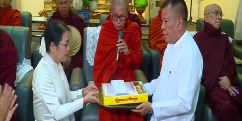 New Year Activity : Alms, robes and cash donation at Sangha Hospital ...