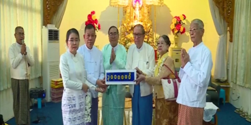 New Year Activity : Alms, robes and cash donation at Sangha Hospital ...