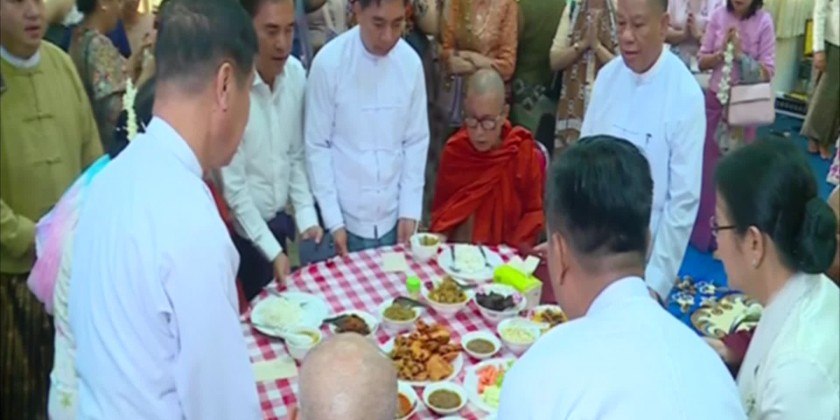 New Year Activity : Alms, robes and cash donation at Sangha Hospital ...