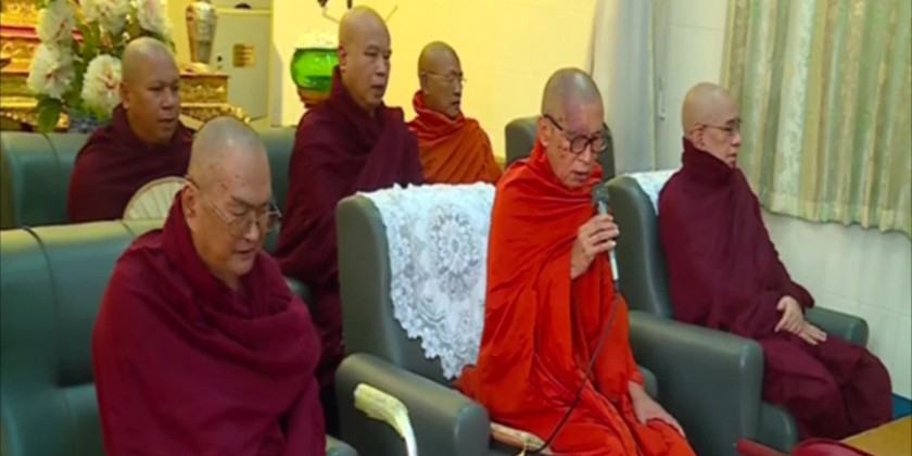 New Year Activity : Alms, robes and cash donation at Sangha Hospital ...