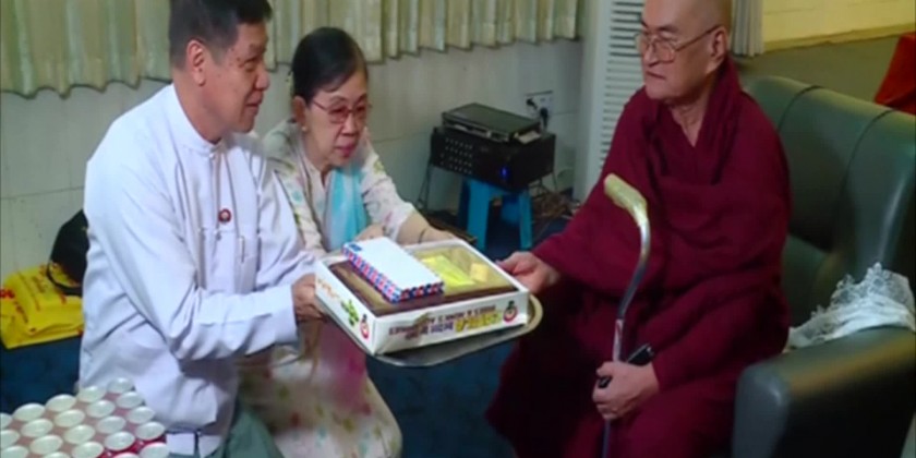 New Year Activity : Alms, robes and cash donation at Sangha Hospital ...