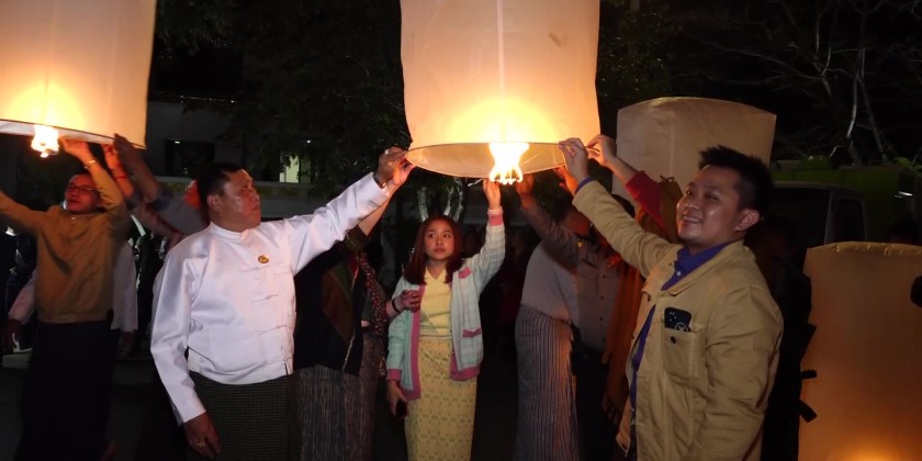 Offering 9,000 oil lamps: Shan State CM participated in the ceremony ...