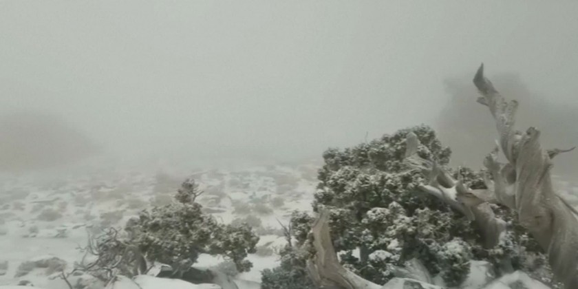 Snow falls on mountains in Oman | Myanmar International TV